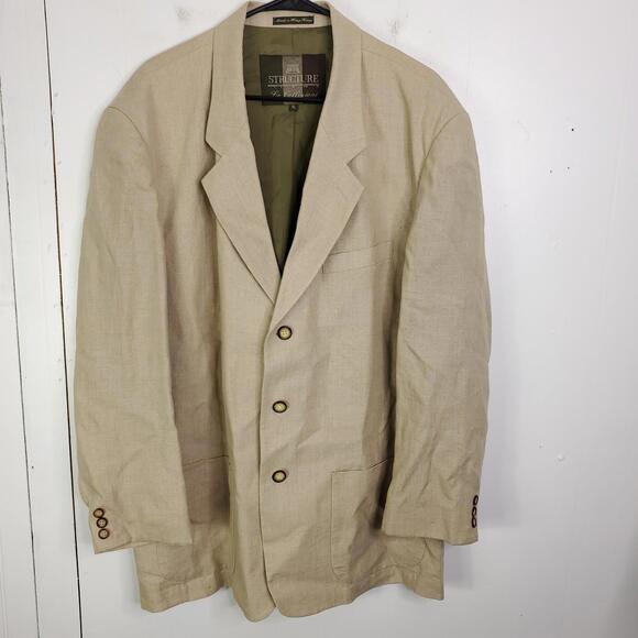 Jackets & Coats | Structure Le Collezioni Blazer Mens Xl Neutral Linen ...